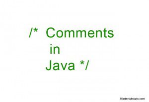 Java comments - Startertutorials